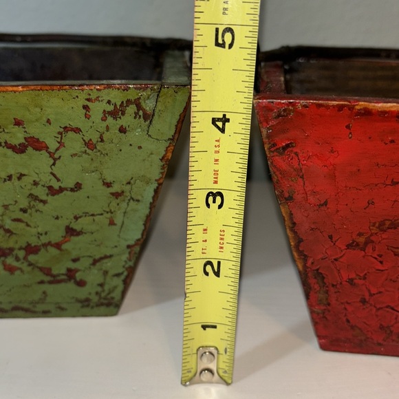 Accents | Vintage Primitive Wooden Berry Basket Crate With Iron Handle ...
